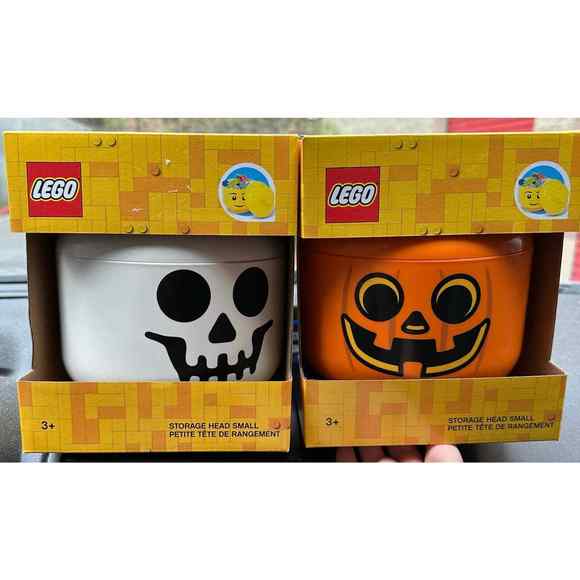 Lego | Toys | Lego Storage Head Small Skeleton Jackolantern Halloween ...